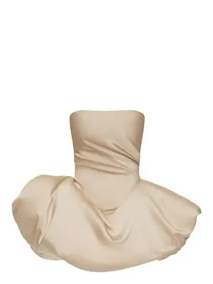 BALYKINA Shell Poufed Corset Top - Tan