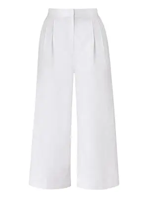 ANDRES OTALORA Te Pienso Stretch-cotton Culotte Pants - Off-white