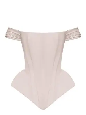 BALYKINA Eva Satin Corset Top Pink