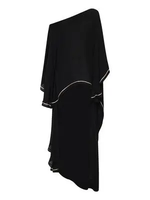 ANDRES OTALORA Permanecer Cape-sleeve Silk-georgette Blouse - Black