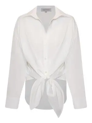 ANDRES OTALORA Andres Otalora Cotton Shirt With Front Tie Detail