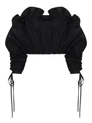 ANDRES OTALORA Aqui Permanece Off-the-shoulder Top - Black