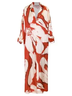 ANDRES OTALORA Gestos Lentos Printed Tunic Maxi Dress