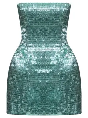 BALYKINA Tia Sequined Mini Dress - Turquoise