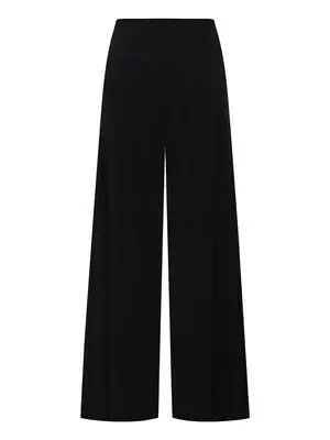 ANDRES OTALORA Mid-rise Wide-leg Pants - Black