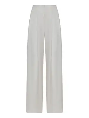 ANDRES OTALORA Hilo Interior Mid-rise Wide-leg Pants - Off-white