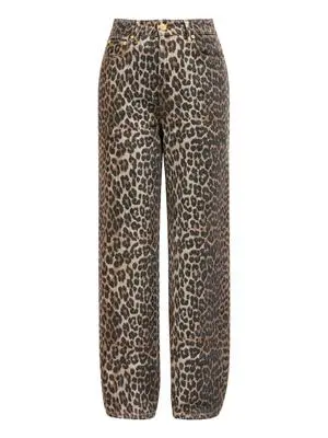 GANNI Lari Leopard Print Jeans - Animalier