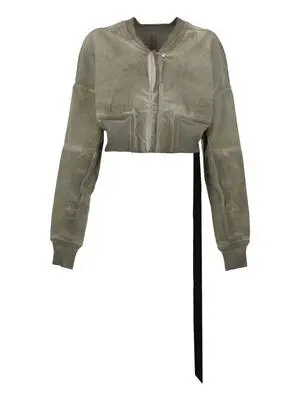 Rick Owens Denim Flight Bomber Jacket - Brown