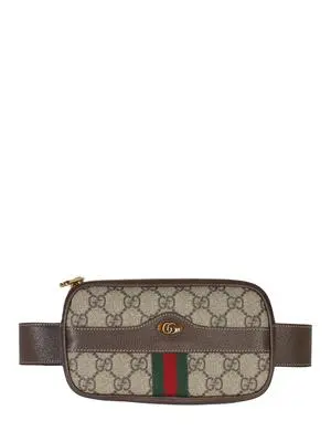 Gucci Gg Supreme Canvas Ophidia Belt Bag - Brown