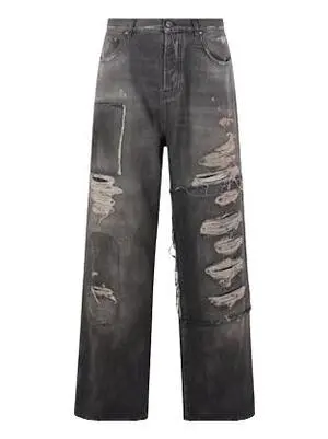 Amiri Carpenter Repaired Baggy Jeans - Crafted Black