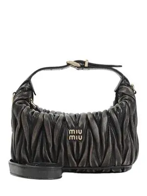 Miu Miu Matelassé Nappa Leather Handbag - Caffee