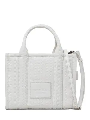 Marc Jacobs Dtm Monogram Leather Small Tote Bag - White