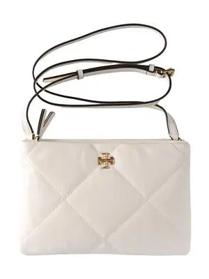Tory Burch Kira Diamond Quilt Crossbody Bag - Warm White