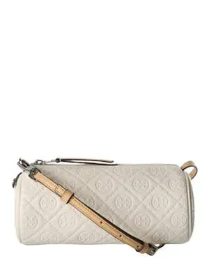 Tory Burch Tory Burch T Monogram Pebble Cylinder Bag Warm White