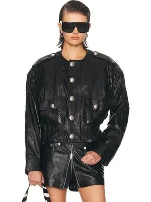 R13 Oversized Crewneck Jacket - Black