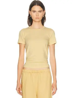Jenni Kayne Cotton Slim Tee - Pale Yellow
