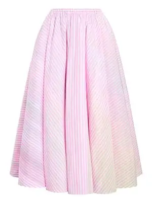 PATOU Striped Midi Skirt - Pink