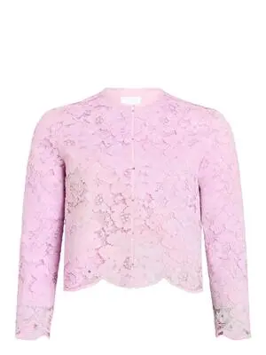 PATOU Lace Collarless Jacket - Pink