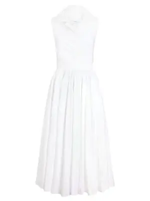 PATOU Draped Midi Dress White