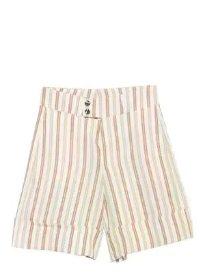 BERWICH Striped Tailored Shorts - White