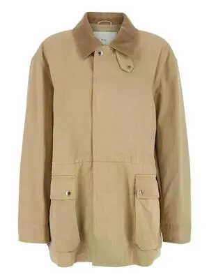DUNST Corduroy-collar Jacket - Neutrals