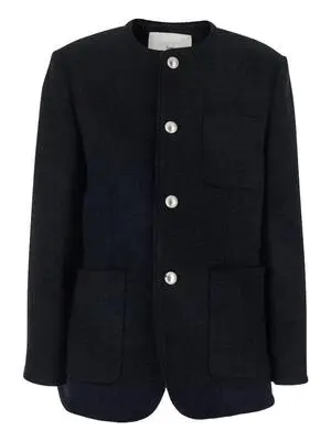 DUNST Trimmed Front-pocket Jacket - Black