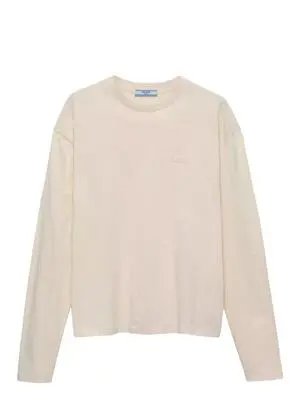 Prada Long-sleeve Logo T-shirt - Neutrals