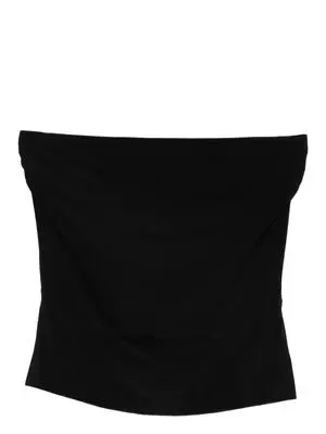 Norma Kamali Ruched Sleeveless Top - Black