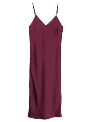 Norma Kamali V-neck Slip Midi Dress - Purple