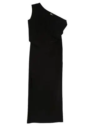 Norma Kamali One-shoulder Draped Maxi Dress - Black