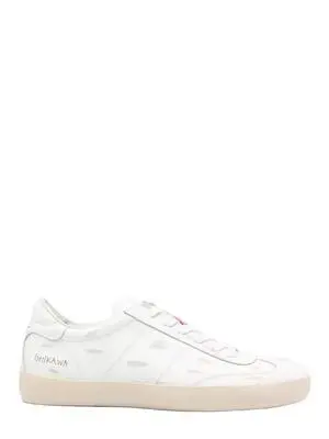 ISHIKAWA No Star Leather Sneakers - White