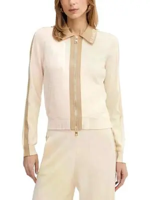 Elisabetta Franchi Zip-front Cardigan - Neutrals