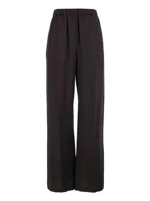 TELA Elasticated-waistband Trousers - Brown