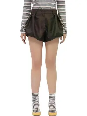 MSGM Belt-loops Pleated Shorts - Brown