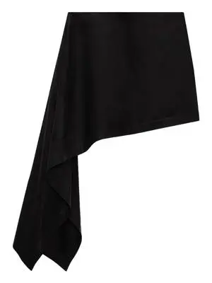 MSGM Draped Asymmetric Mini Skirt - Black