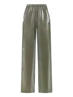 CRUNA Ilaria Metallic Trousers - Green