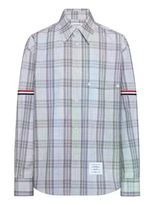 Thom Browne Plaid-patterned Shirt - Blue