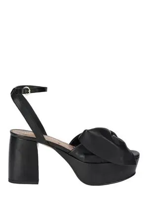 Red Valentino Bow Platform Sandals - Black