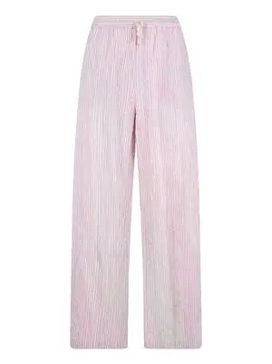 NUUR Striped-pattern Trousers - Pink