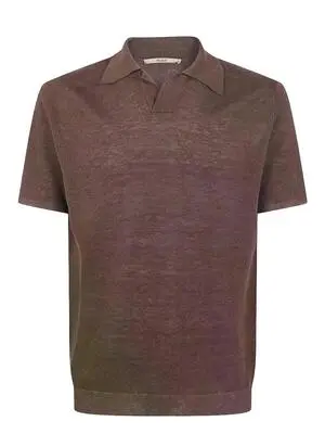 NUUR Polo-collar T-shirt - Brown