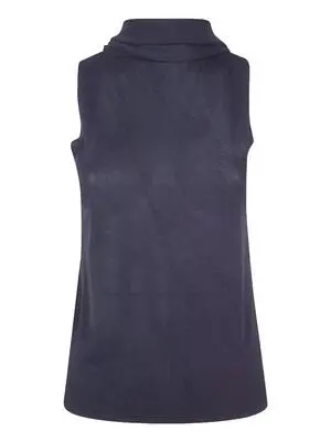Alberta Ferretti Cowl-neck Sleeveless Blouse - Black