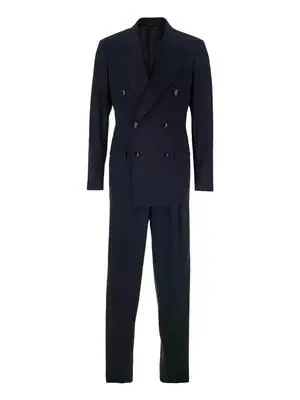 Giorgio Armani Peak-lapel Double-breasted Suit - Blue