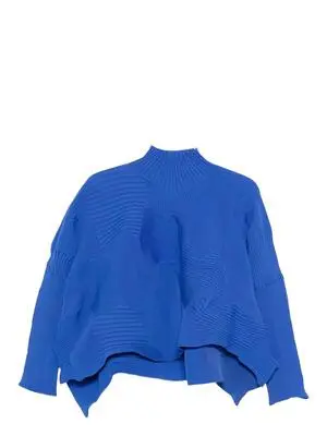 Issey Miyake Ribbed-knit Jumper - Blue