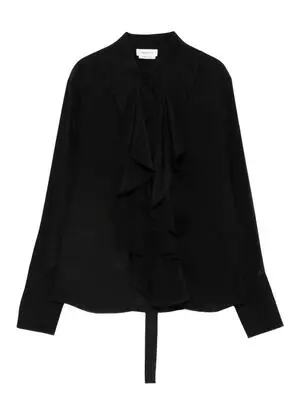 Alexander McQueen Ruffled Detail Blouse - Black