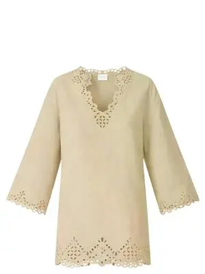 Isabel Marant Sherazade Laser-cut Mini Dress - Neutrals