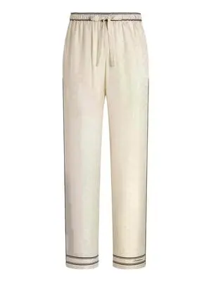 Dolce & Gabbana Striped Printed Trousers - Neutrals