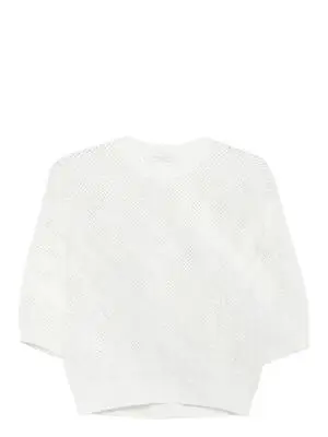 Peserico Open-knit Sweater - White