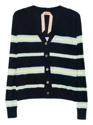 N°21 Striped Button Cardigan - Blue