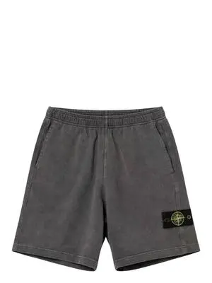 Stone Island Logo Patch Shorts - Grey