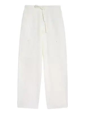 JIL SANDER Drawstring Patch Pocket Trousers - Neutrals